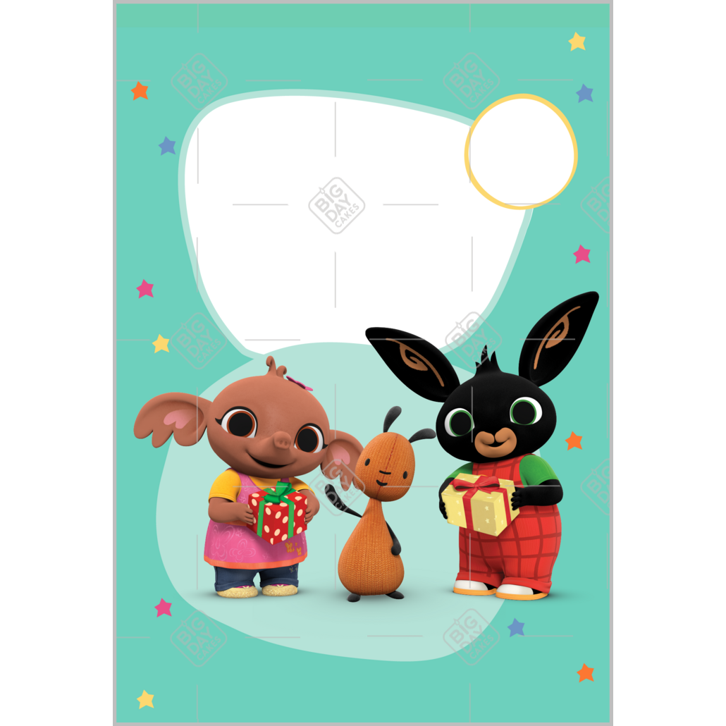 Bing and friends Happy Birthday frame - portrait