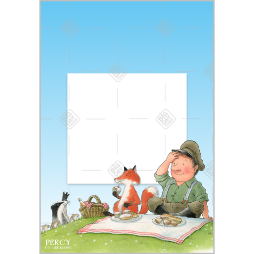 Percy animals picnic frame - portrait