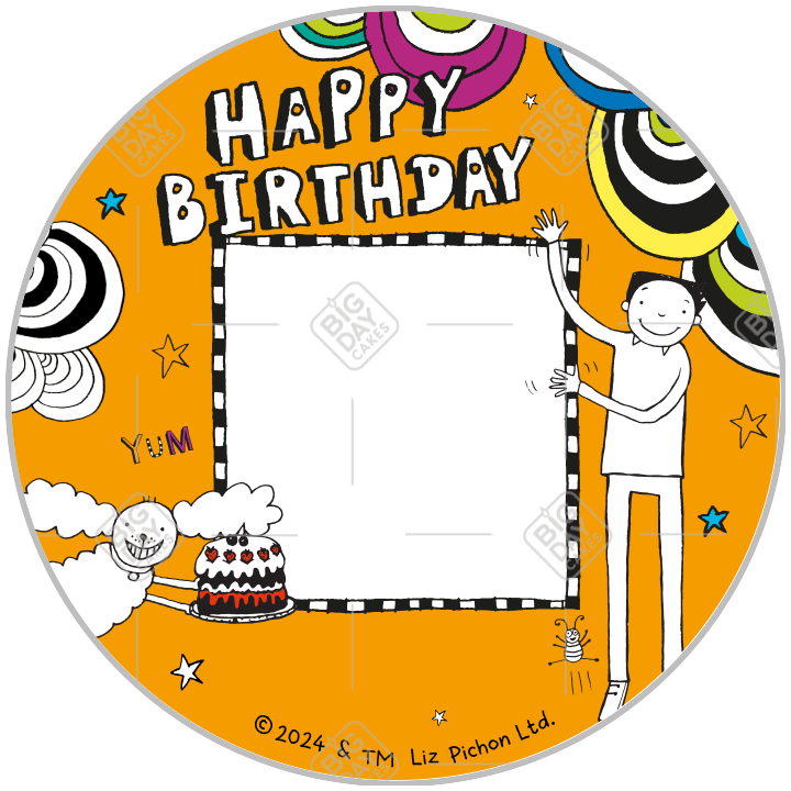 Tom Gates Happy Birthday frame - round