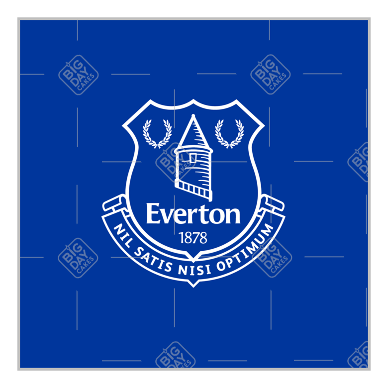 Everton Cake topper design topper - square