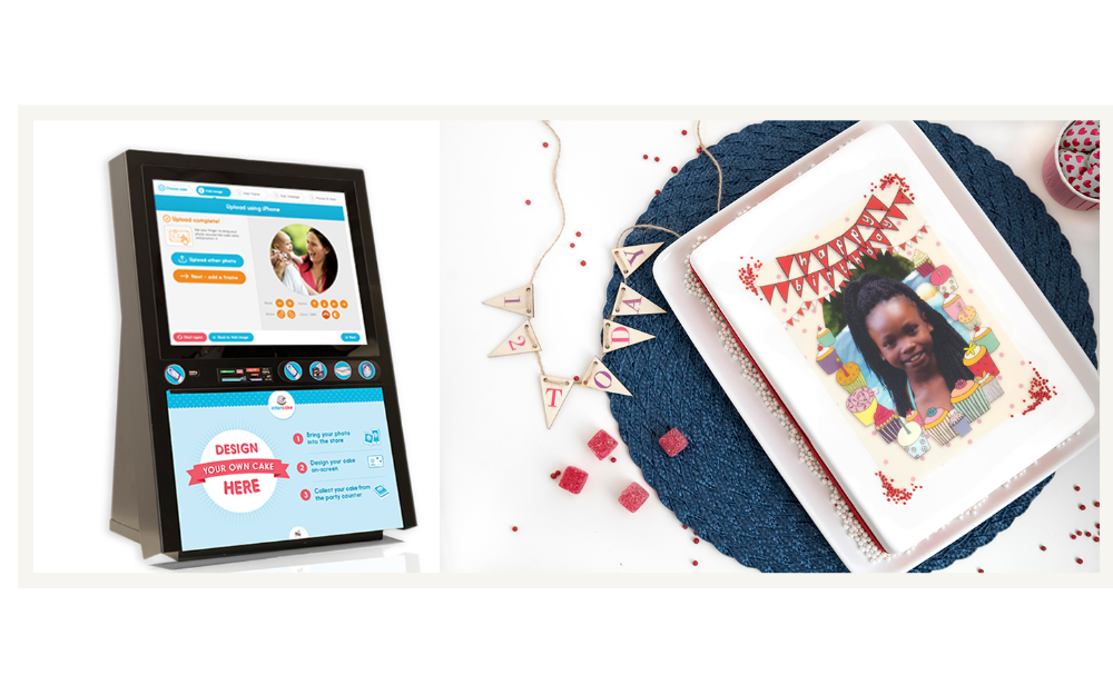Where can you print photos onto a cake?
